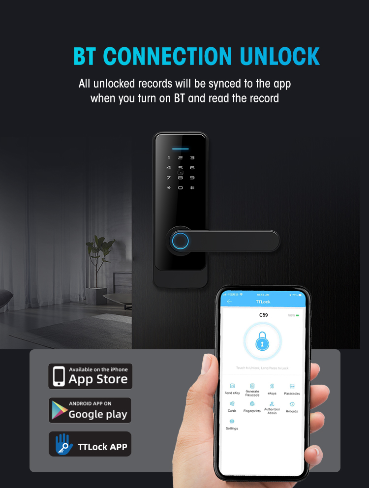 Custom TTLOCK/TUYA system smart lock for home and apartment use.,TTLOCK ...